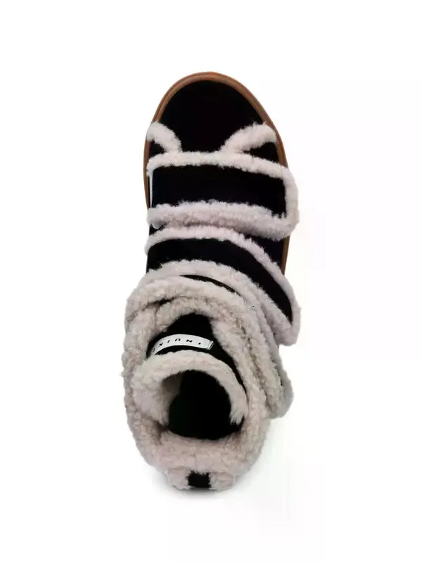 Inuikii Shearling-trim Touch-strap Sneakers