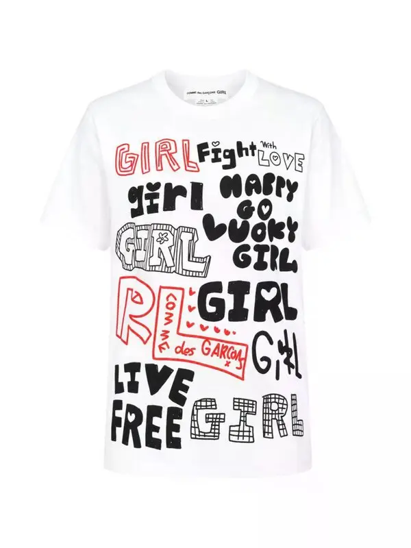Comme Des Garçons Graphic-print T-shirt - White