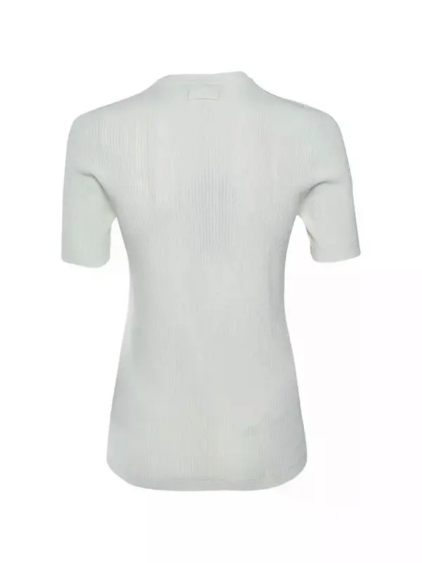 Fendi Rib-knit Short-sleeve Sweater
