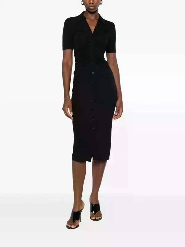 Diane Von Furstenberg Ruched Button-down Dress