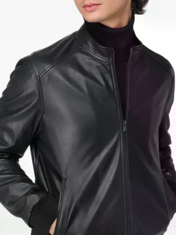 XC Leather Bomber Jacket