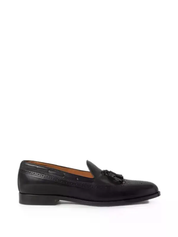 Loro Piana Heritage Calfskin Serge Walk Loafers - Black
