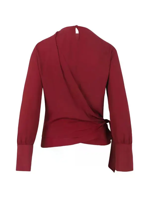 Federica Tosi Wrap-style Long-sleeved Blouse - Red