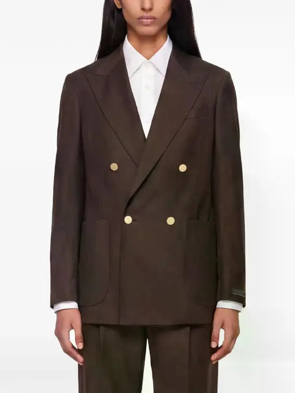 BRIGLIA 1949 Double-breasted Peak-lapel Blazer