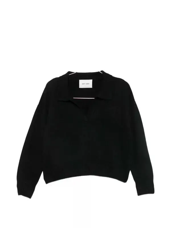 Soft Goat Polo-collar Sweater