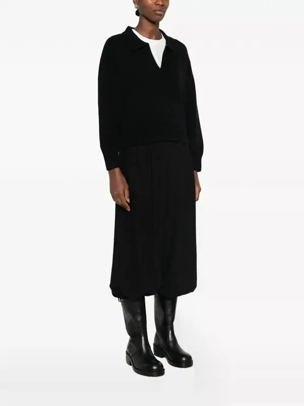 Soft Goat Polo-collar Sweater