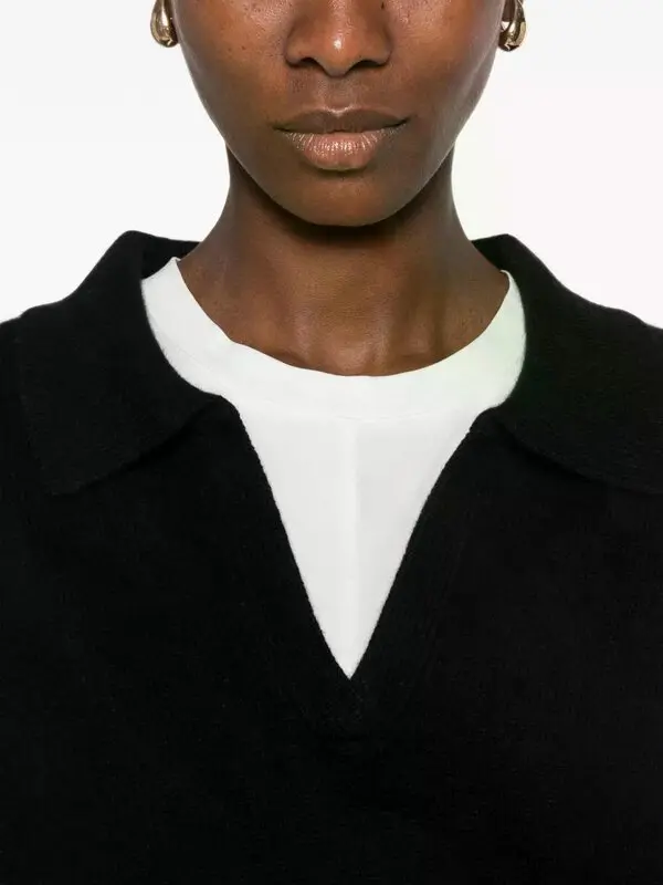 Soft Goat Polo-collar Sweater