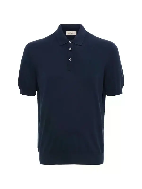 GRAN SASSO Tennis Short-sleeve Polo Shirt - Blue