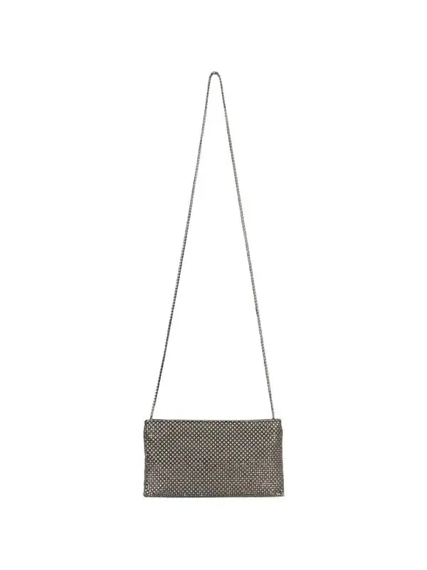 Benedetta Bruzziches La Petite Crystal-embellished Chain-strap Crossbody Bag - Grey