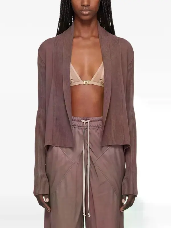 Rick Owens Ribbed-knit Shawl-lapel Cardigan