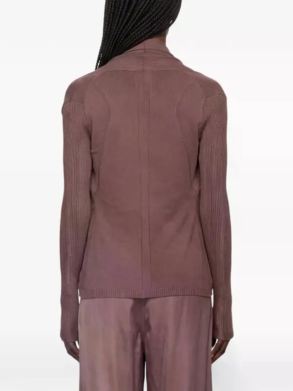 Rick Owens Ribbed-knit Shawl-lapel Cardigan