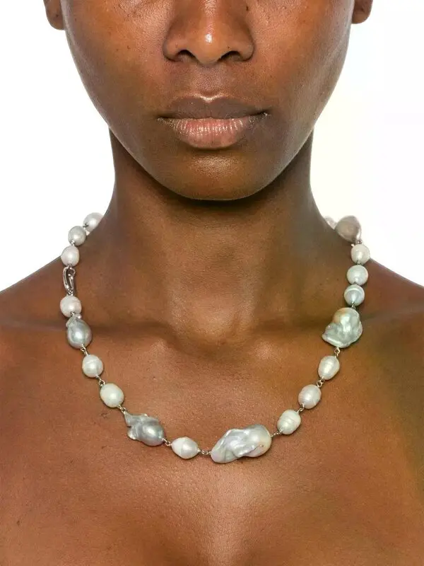 JIL SANDER Grainy Baroque-pearl Necklace