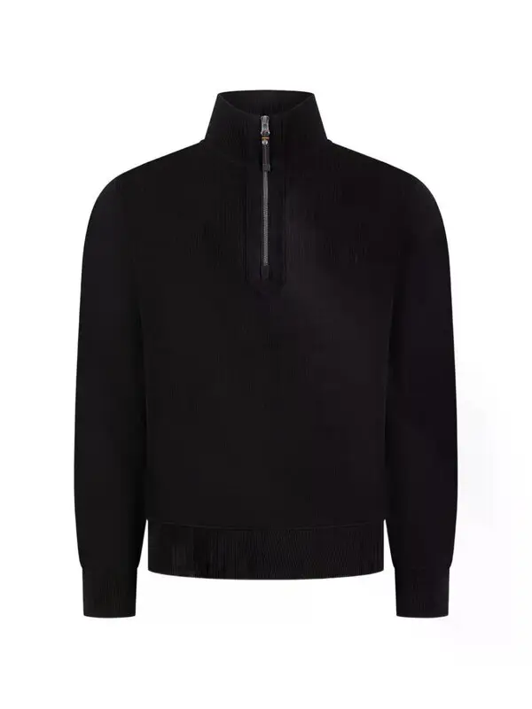 PARAJUMPERS Basic Scoe Quarter-zip Ribbed-trim Sweater