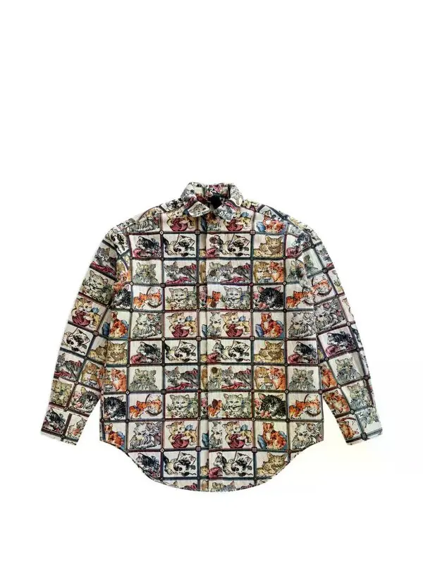 KA WA KEY Cat Heaven Tapestry Shirt