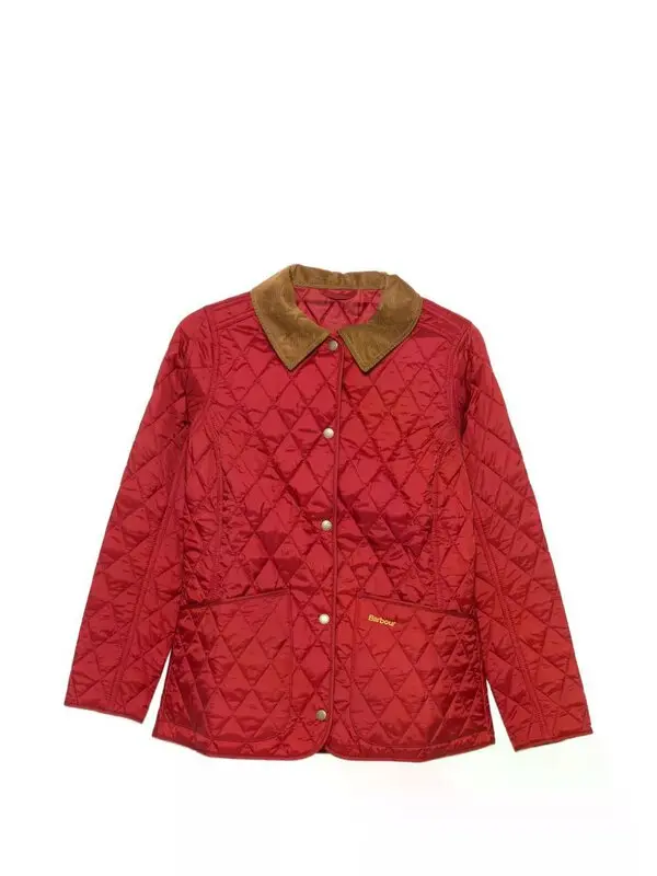 Barbour Annandale Quilted Corduroy-collar Jacket - Red