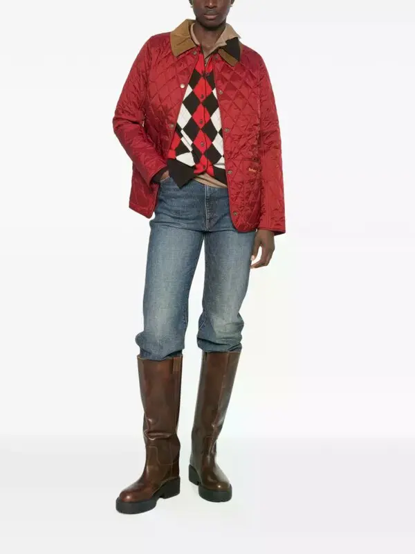 Barbour Annandale Quilted Corduroy-collar Jacket - Red