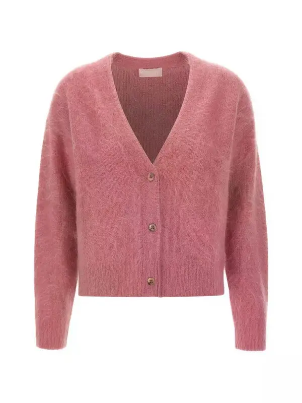 Hemisphere Brushed Cashmere V-neck Cardigan