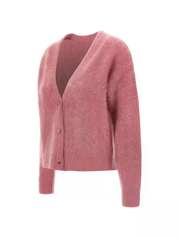 Hemisphere Brushed Cashmere V-neck Cardigan