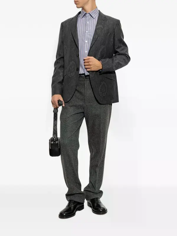 Etro Striped Logo-embroidered Shirt