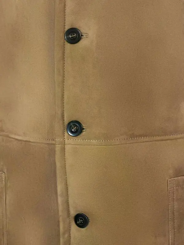 VOLFAGLI FIRENZE Davin Fur-collar Suede Coat
