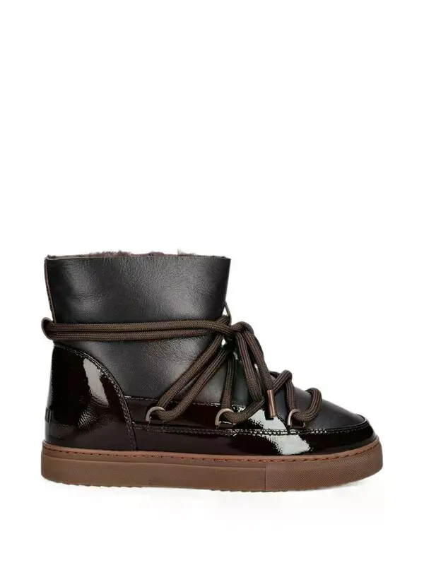 Inuikii Patent Leather Lace-up Boots