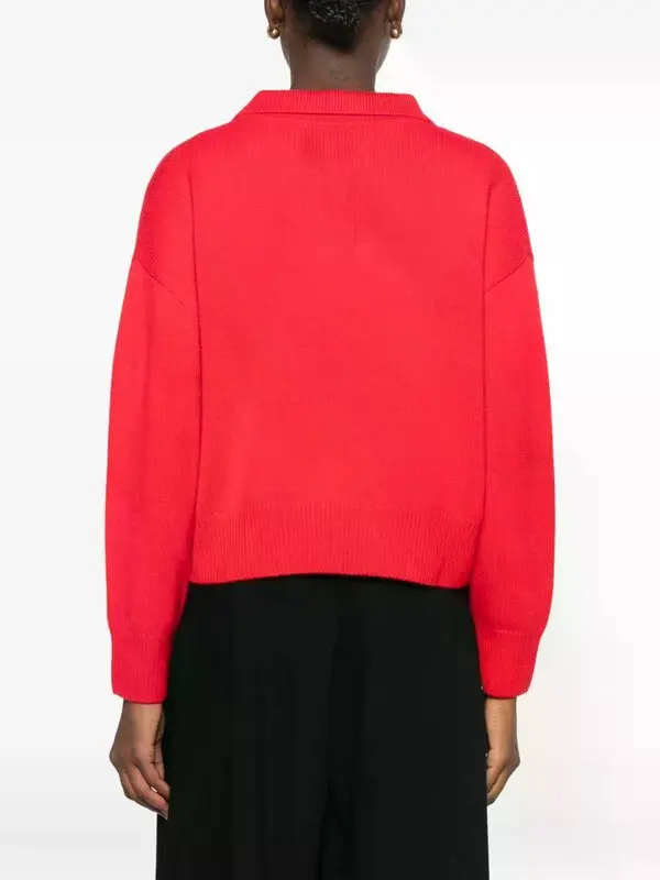 Soft Goat Polo-collar Knitted Sweater