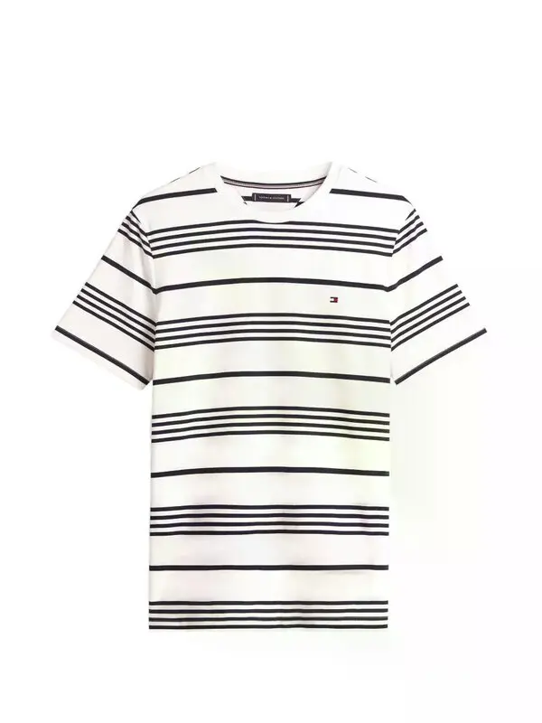Tommy Hilfiger Striped Interlock T-shirt - White