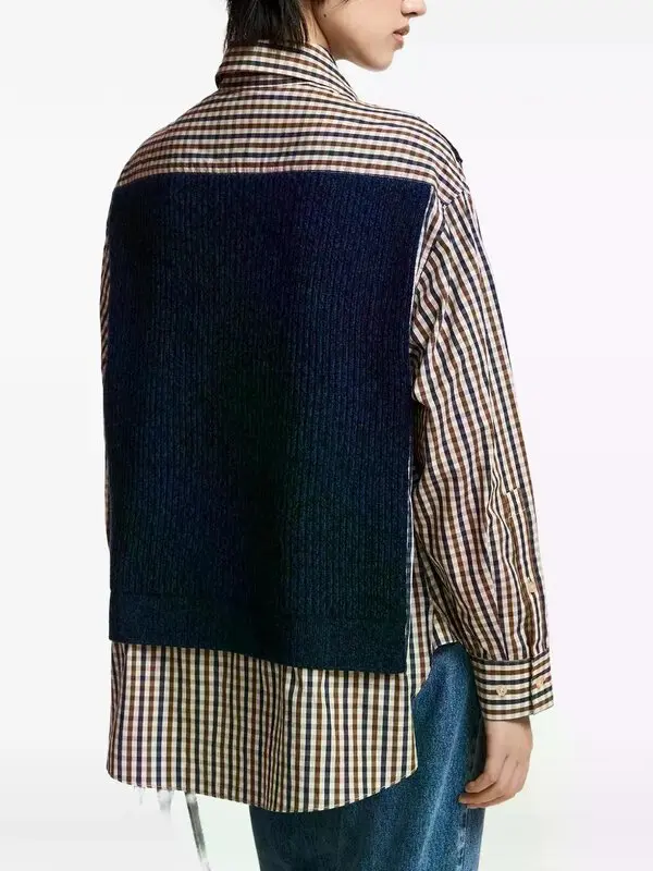 Essentiel Antwerp Check-pattern Crystal-embellished Shirt