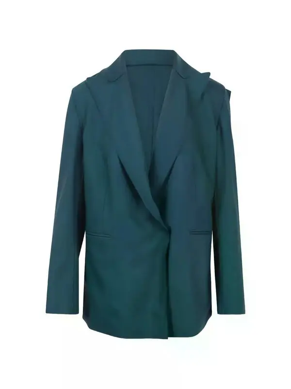 GIANLUCA CAPANNOLO Frayed-edge Peaked-lapel Blazer