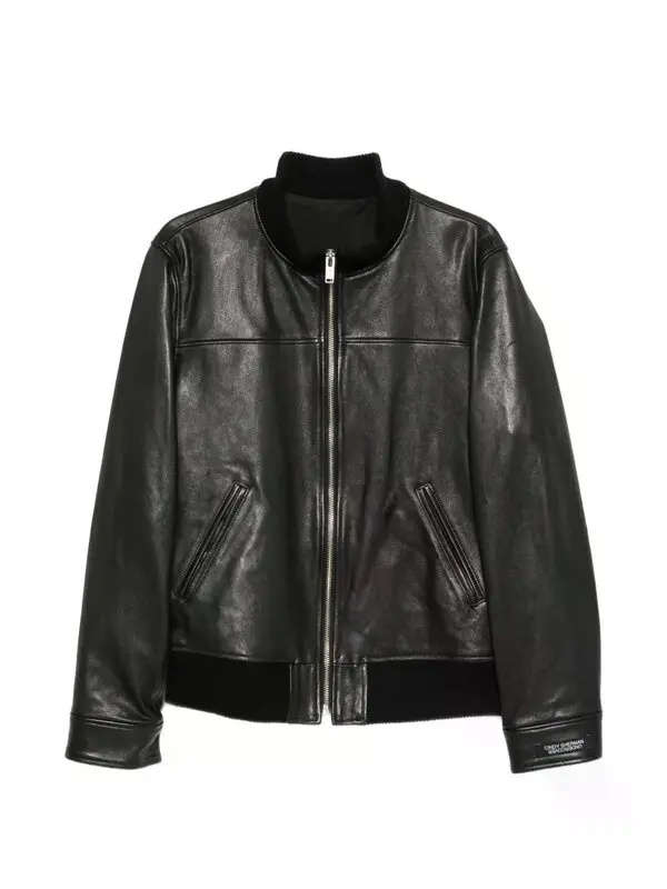 Undercover X Cindy Sherman Graphic-print Leather Jacket - Black