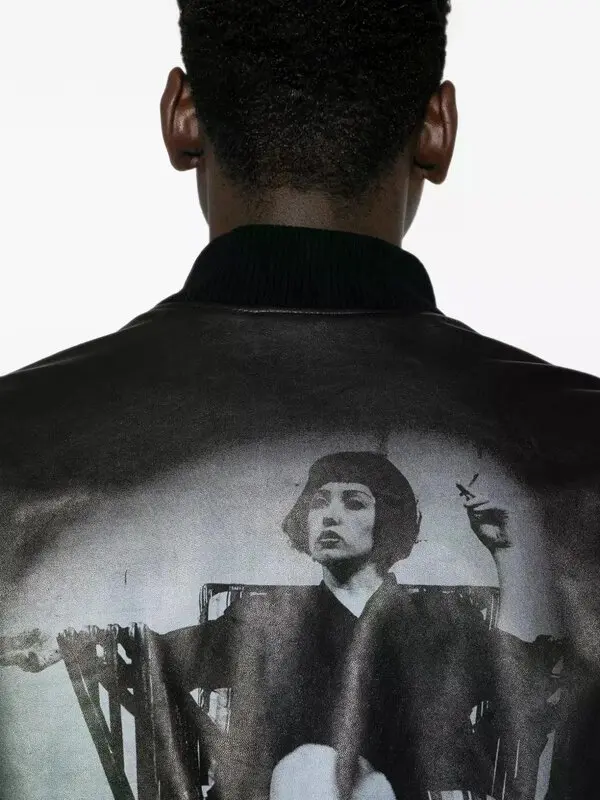 Undercover X Cindy Sherman Graphic-print Leather Jacket