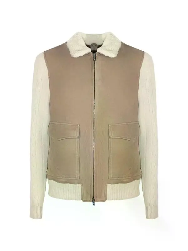 VOLFAGLI FIRENZE Arena Cable-knit Suede Jacket