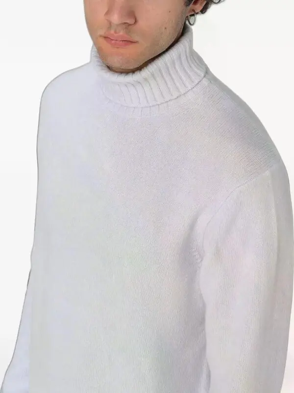 XC Roll-neck Knitted Sweater - Blue