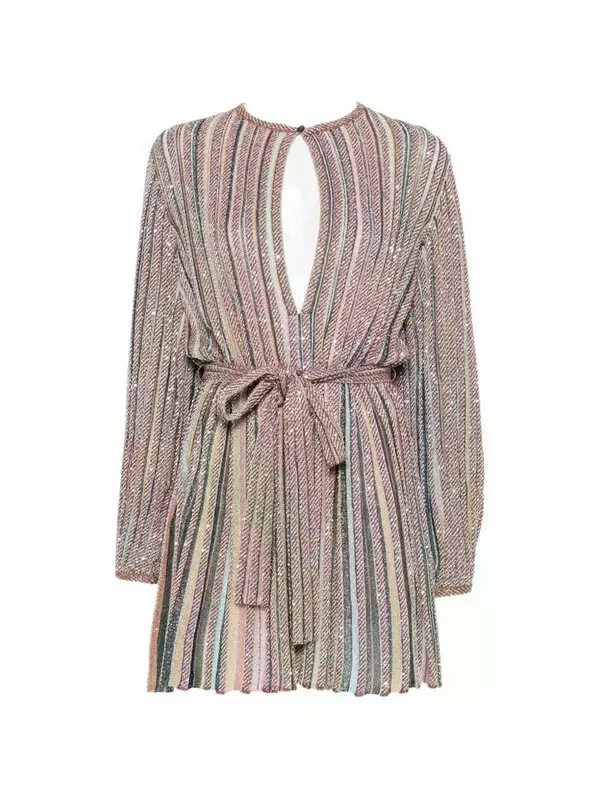 Missoni Sequin-embellished Striped Mini Dress