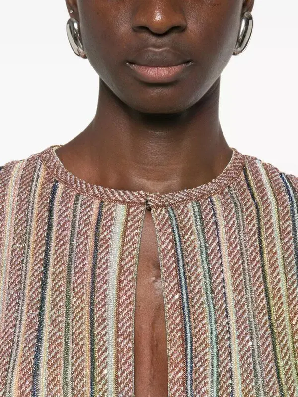 Missoni Sequin-embellished Striped Mini Dress