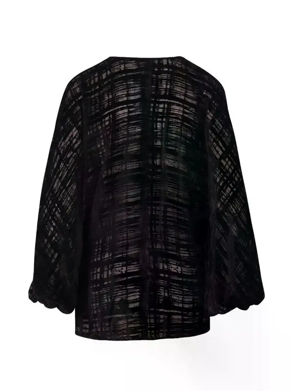GIANLUCA CAPANNOLO Check-print Balloon-sleeve Blouse