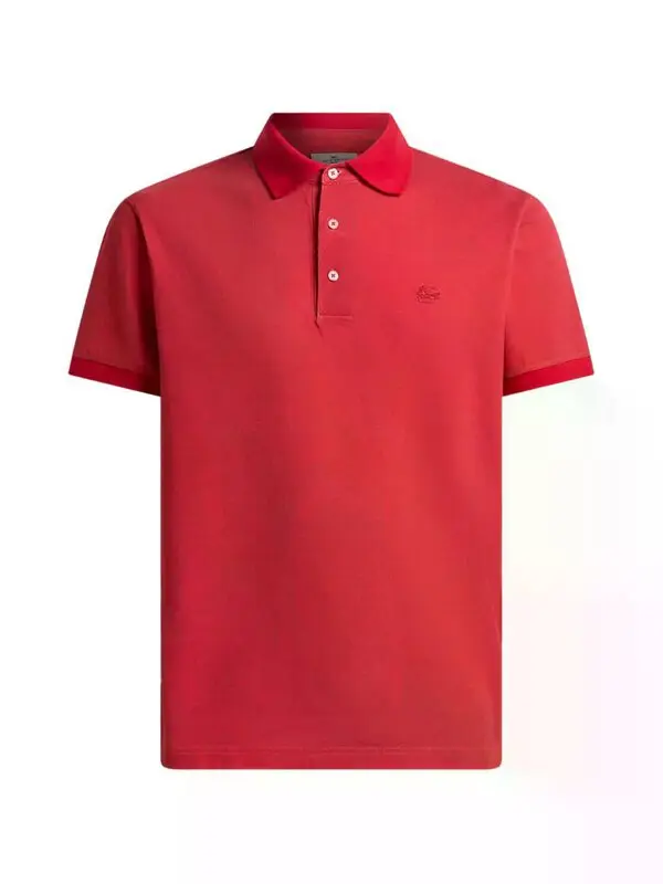 Etro Cotton Polo Shirt With Arnica-motif
