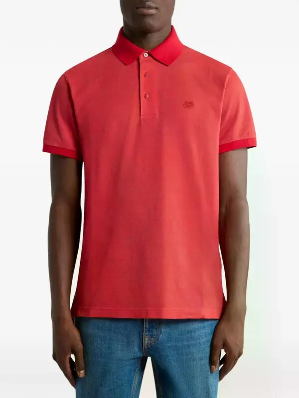 Etro Cotton Polo Shirt With Arnica-motif