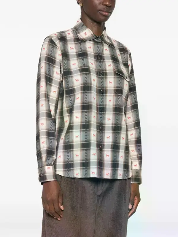 Filson Check-print Horse-motif Shirt
