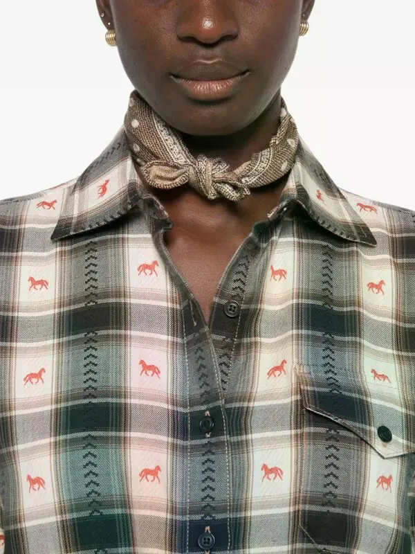 Filson Check-print Horse-motif Shirt