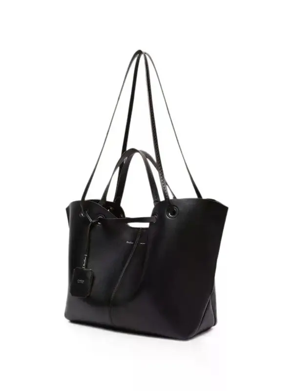 Max Mara Double Nappa-leather Shopper Bag - Black