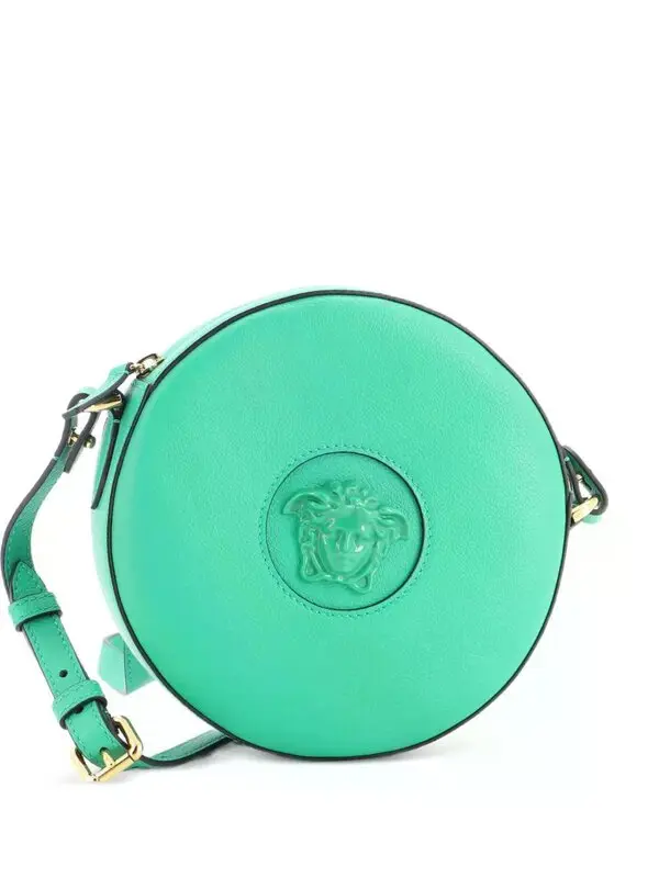 Versace La Medusa Leather Camera Bag - Green