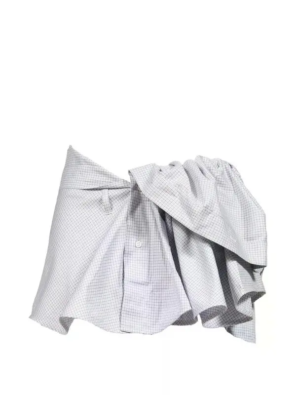 AUGUST BARRON Belted Peplum Mini Skirt