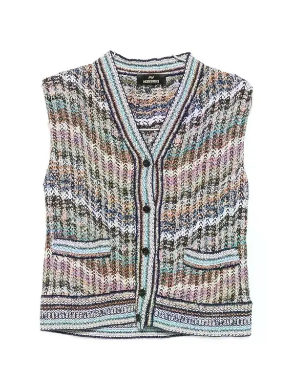 Missoni Zigzag-knit V-neck Gilet