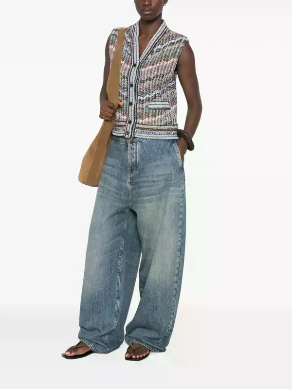 Missoni Zigzag-knit V-neck Gilet