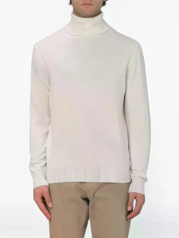 XC Roll-neck Knitted Sweater - Neutrals
