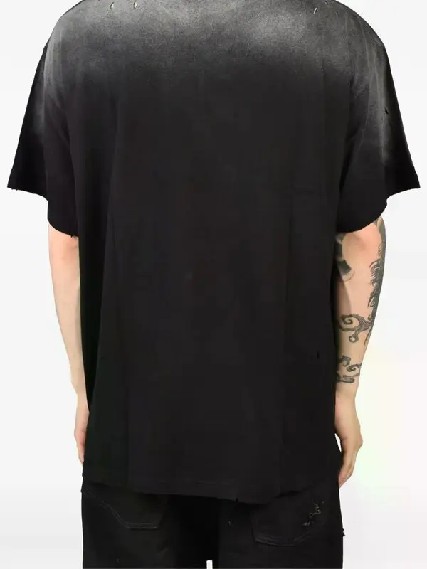 GLASS CYPRESS Distressed Logo-print T-shirt