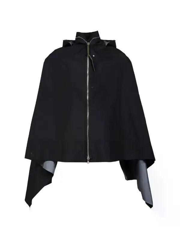 ACRONYM Hooded Zip-up Cape - Black