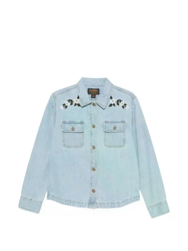 Filson Floral-embroidered Denim Shirt