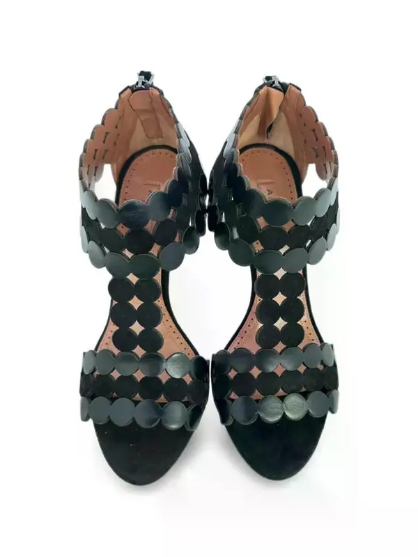 Alaïa Scalloped T-strap Sandals